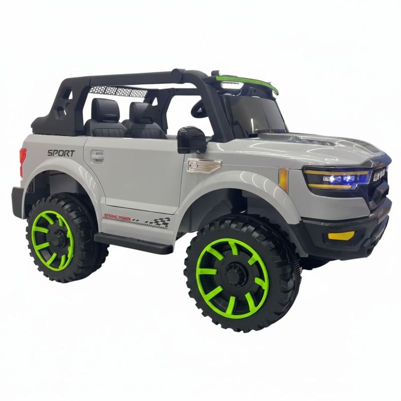 CARRO ELETRICO INFANTIL 2 LUGARES SUV RVM 12V CINZA - ZIPPY TOYS - Ri Happy